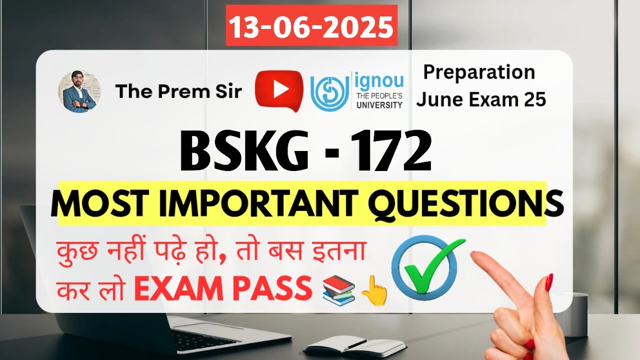 BSKG 172 | Bskg 172 most important questions Ignou June / December Exam ...