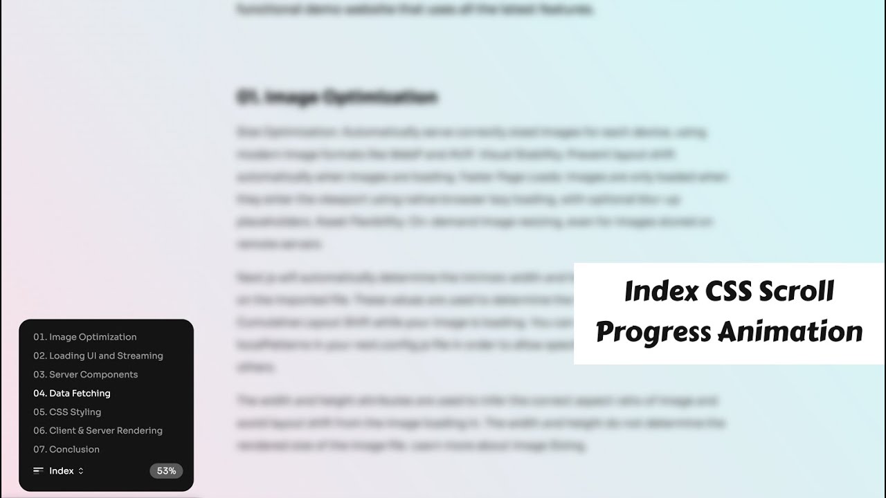 Index CSS Scroll Progress Animation @frontendadvance - YouTube