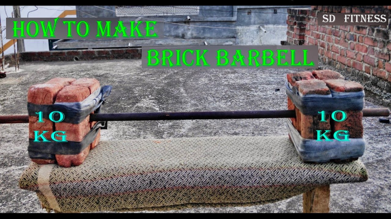 HOW TO MAKE HOME MADE BRICK BARBELL - YouTube
