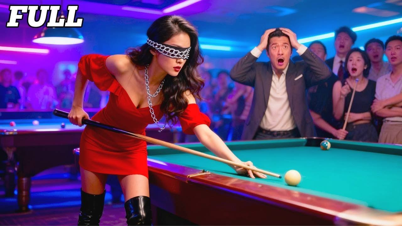 Husband lost it all at pool, wife blindfolded cleared the table and stunned all! - YouTube