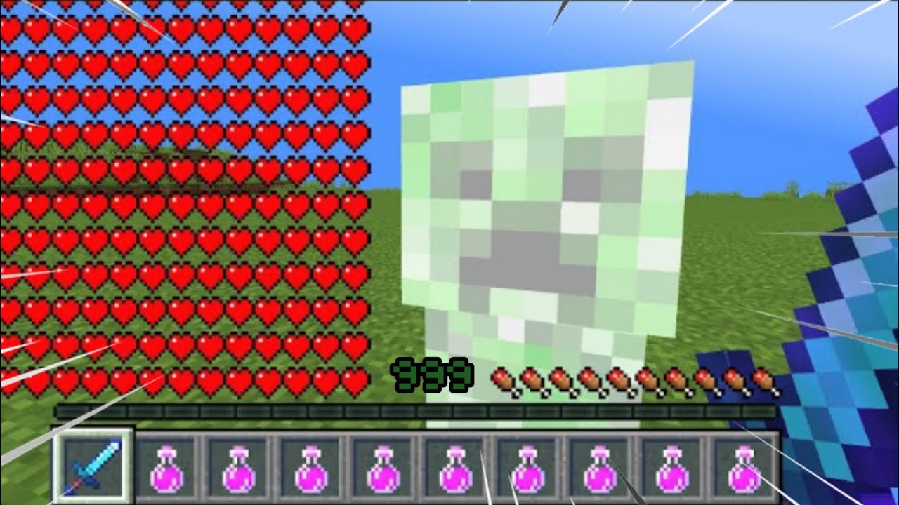 Minecraft but Your Hearts Multiplies Every Time A Creeper Explodes ...