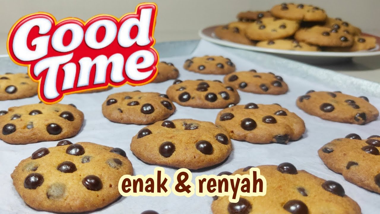 RESEP COOKIES CHOCOCHIP ENAK DAN RENYAH MIRIP GOOD TIME !!! - YouTube