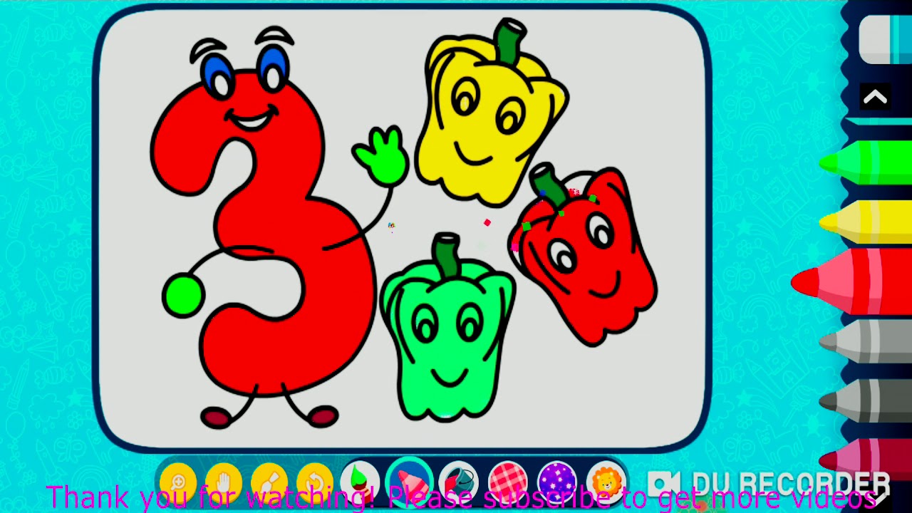 Numbers Coloring 3 , Numbers Coloring 3 For Kids , coloring , drawings ...