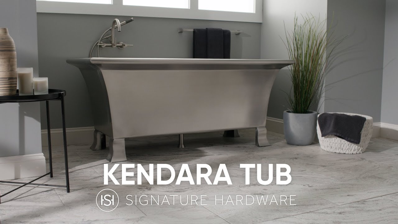 A Stainless Steel Bathroom Centerpiece - The Kendara Tub - YouTube