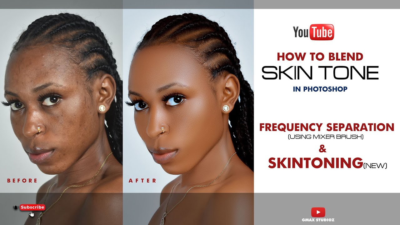 How to Blend Skin in photoshop Using Frequency Separation & Skin Toning ...