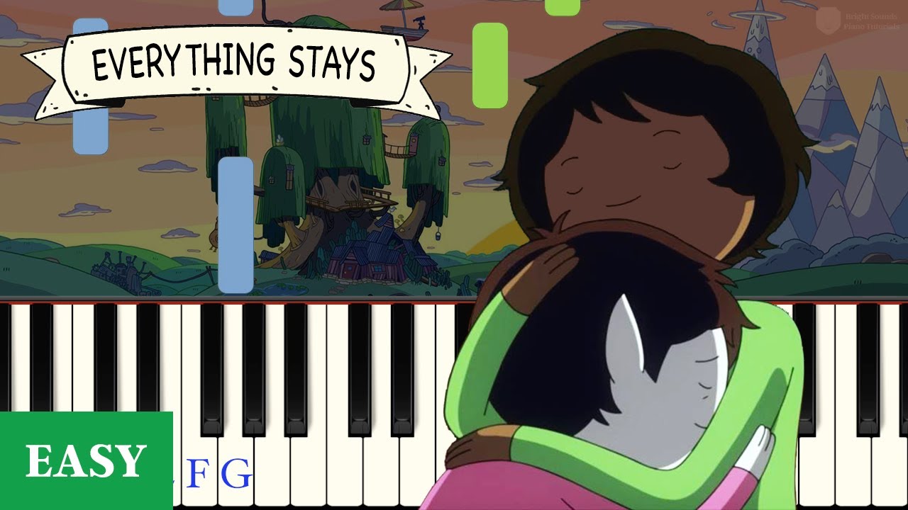 Everything Stays (from Adventure Time) – Easy Piano Tutorial - YouTube