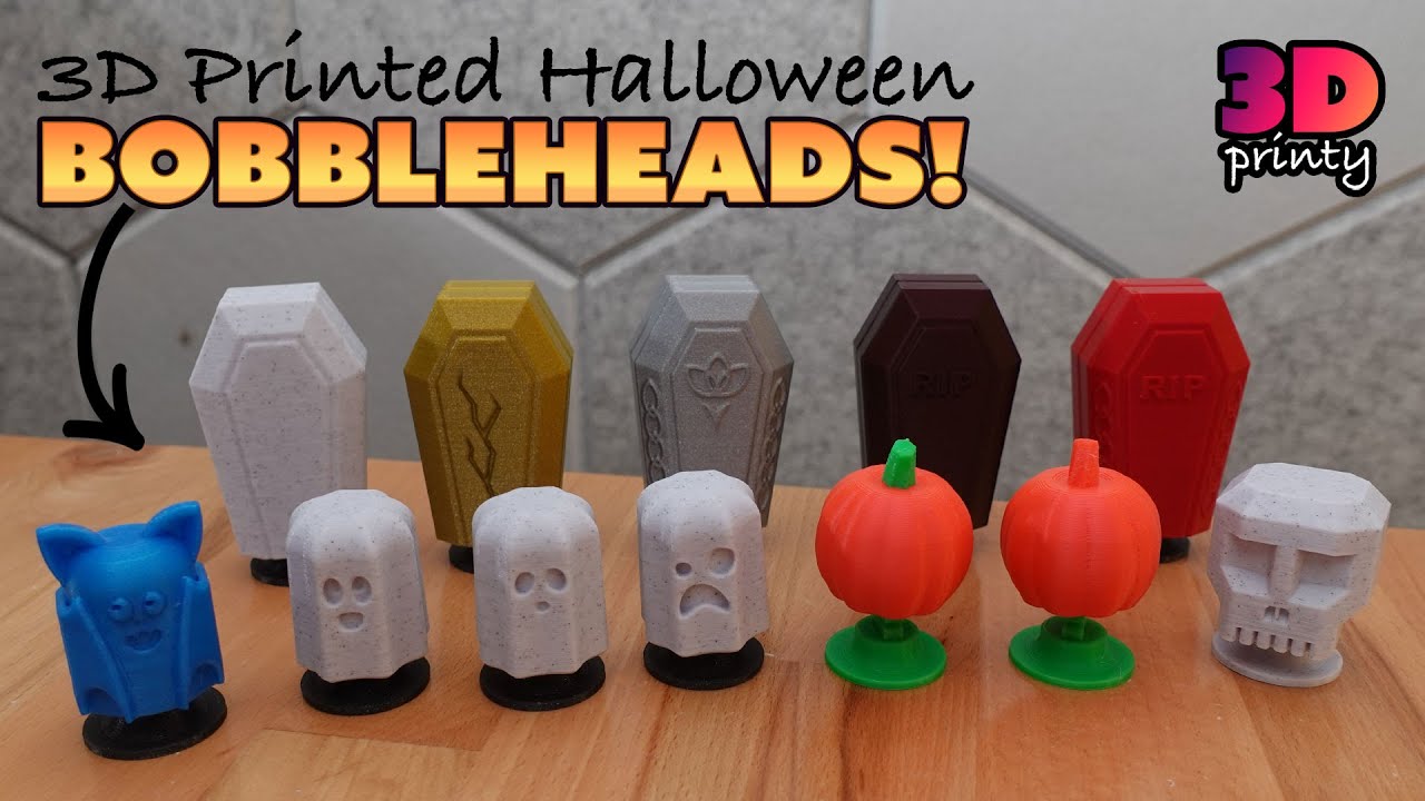 3D Printed Halloween Bobbleheads - YouTube