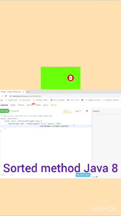 Sorted Method Using Streams In Java 8 Short Way To Sort List Of Stringsjava8java8stream