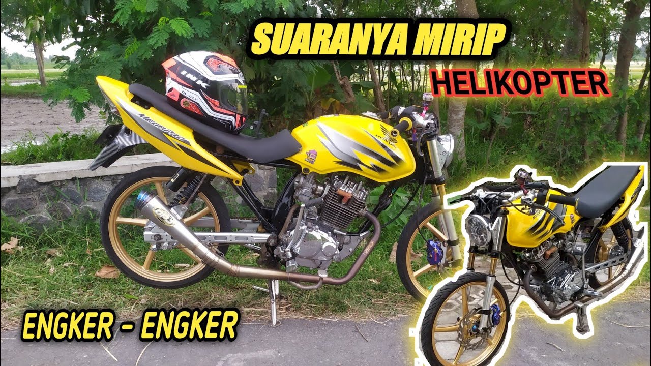 TEST RIDE (NYORE) MEGAPRO KUNING || SUARANYA KAYAK HELIKOPTER CUYY ...