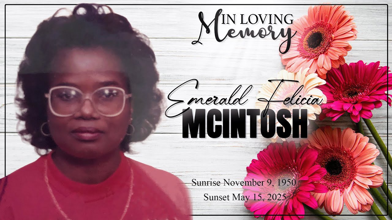 Celebrating the Life of Emerald Felicia McIntosh - YouTube
