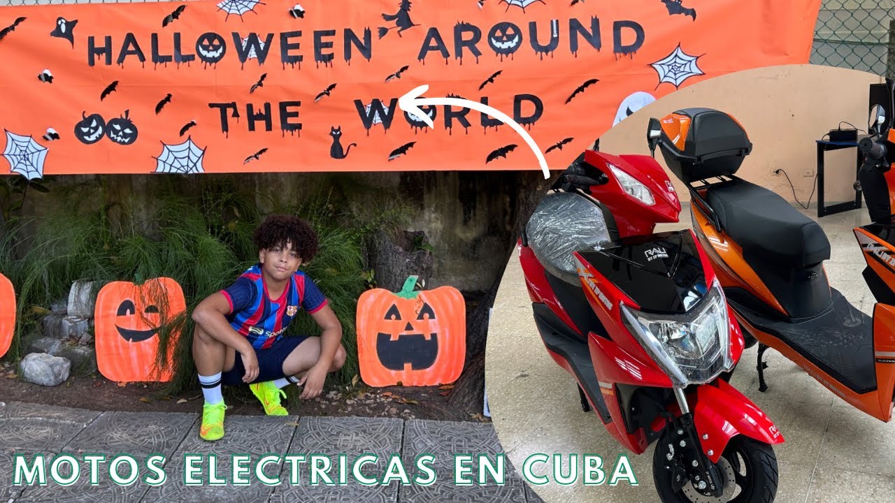 HALLOWEEN en cuba /Enseñó el colegio Español /Encuentro las motos ...