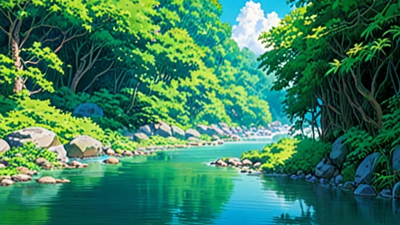 Relaxing Water Flow: A Peaceful Nature Escape - Soft River Flow: Nature ...