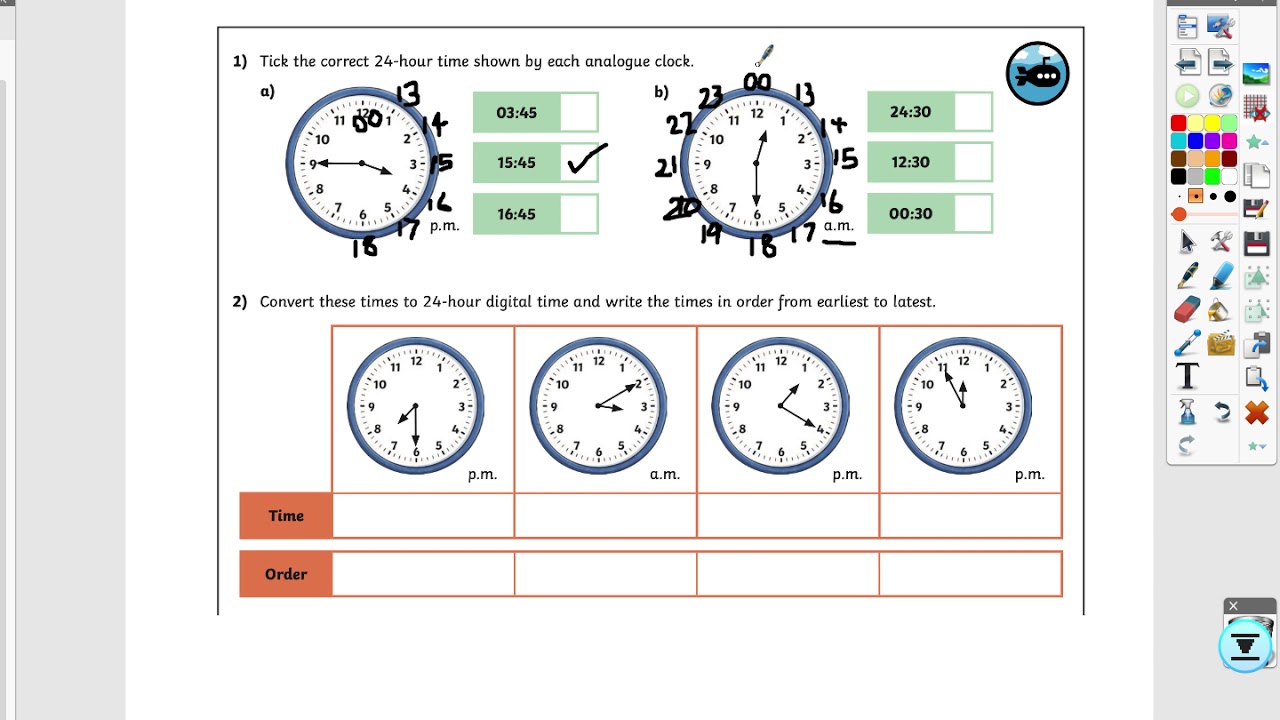 Converting analogue-digital 24 hour time - YouTube