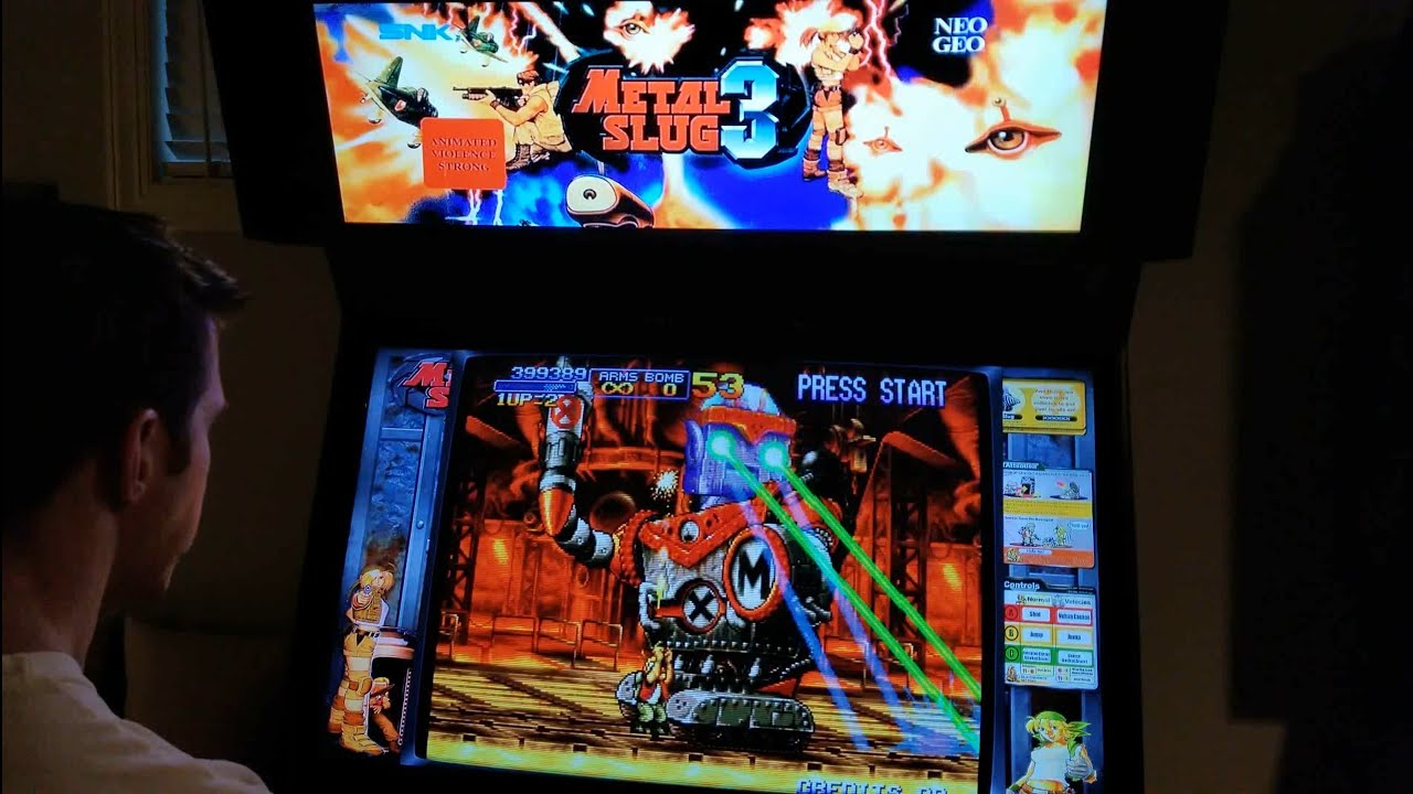 Metal Slug 3 Arcade Cabinet MAME Playthrough w/ Hypermarquee - YouTube