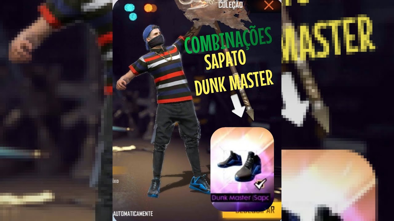 MELHORES COMBINAÇÕES DO FREE FIRE!! SAPATO DUNK MÁSTER!! - YouTube