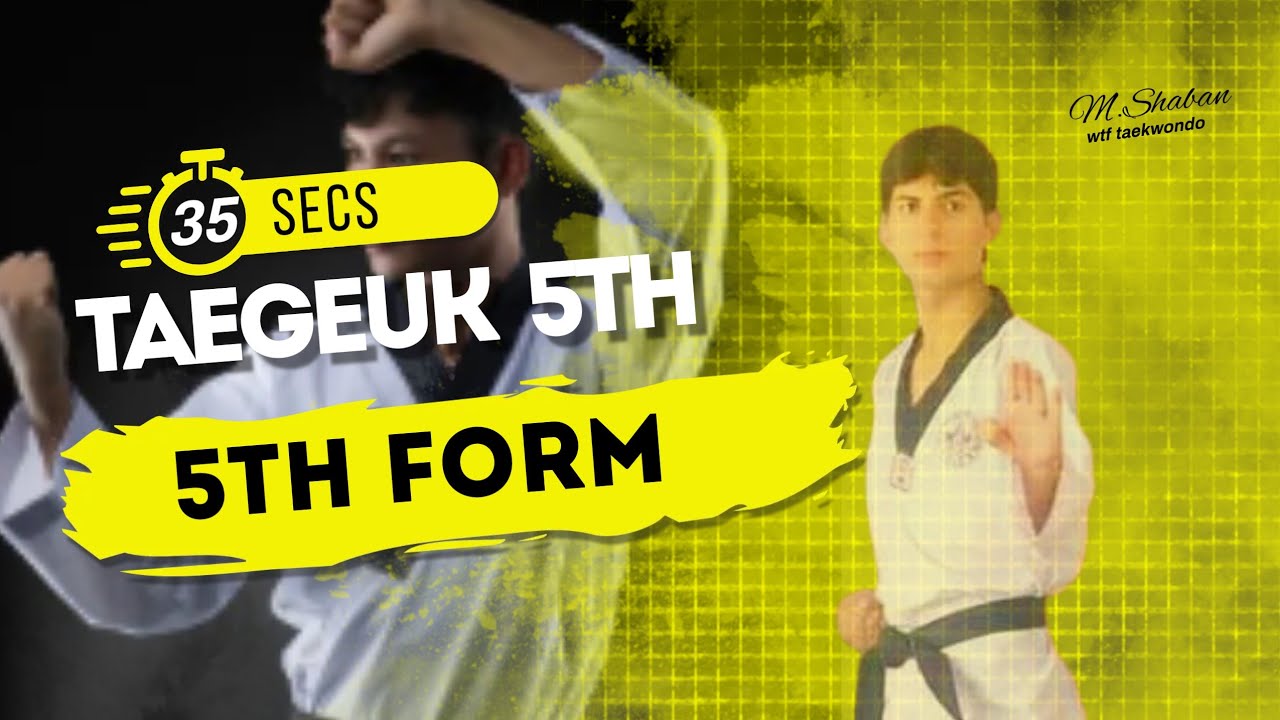 Taekwondo 🥋 5th form or taegeuk ohjang for 3rd kup red belt 🎀 grade ...