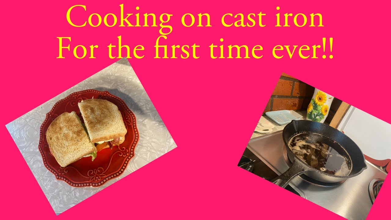 Using my first ever cast iron pan at 60 years old!!! - YouTube