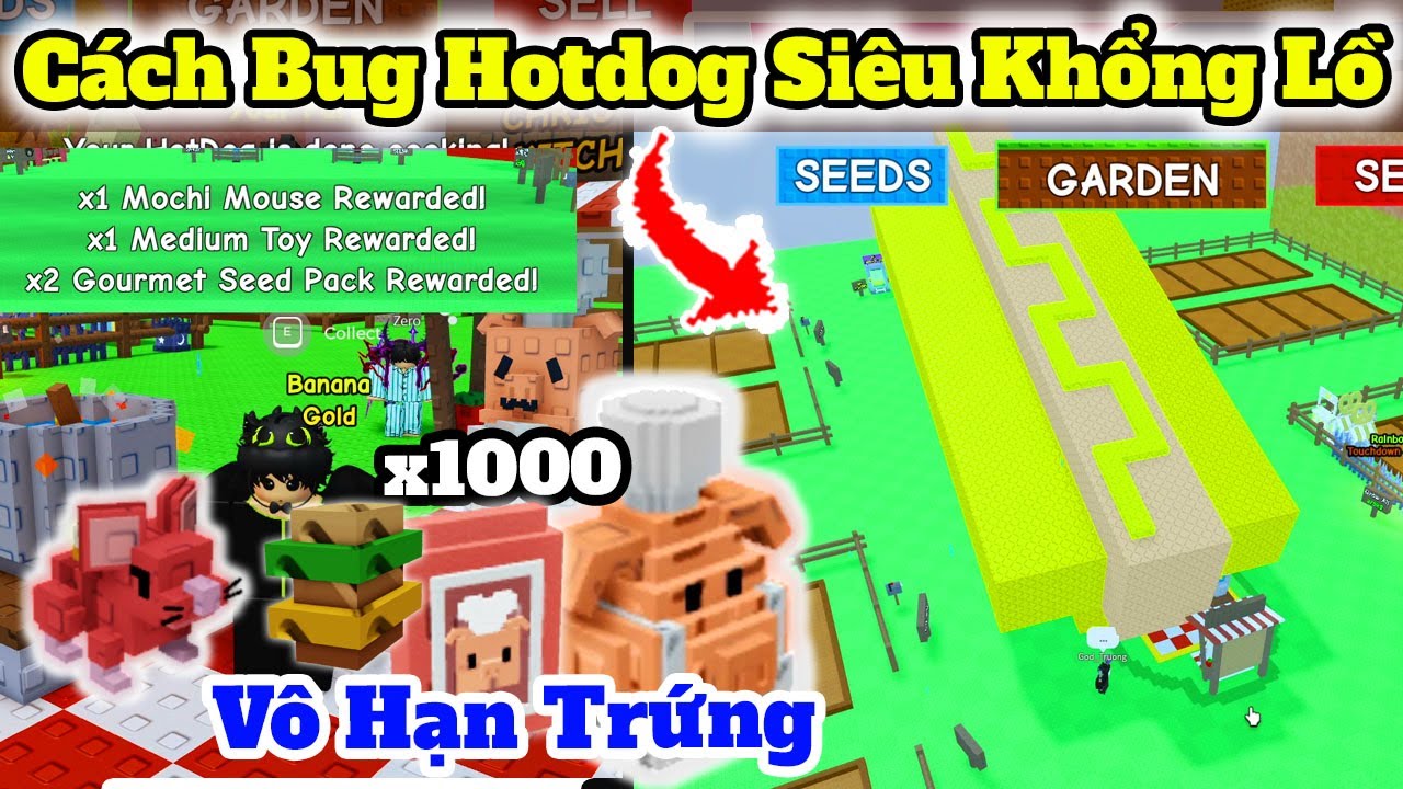 Cách Bug Hotdog Primatis Siêu To Khổng Lồ Cho Heo Ăn Vô Hạn Trứng Grow ...