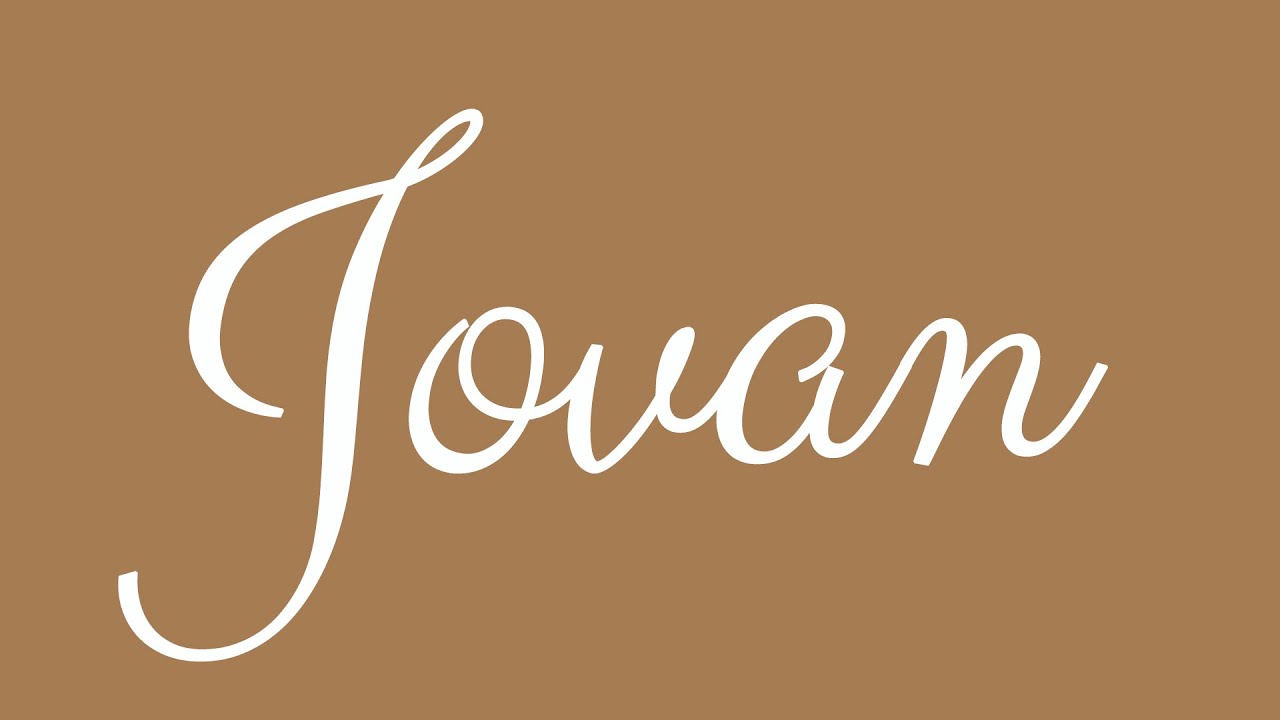 Learn how to Sign the Name Jovan Stylishly in Cursive Writing - YouTube