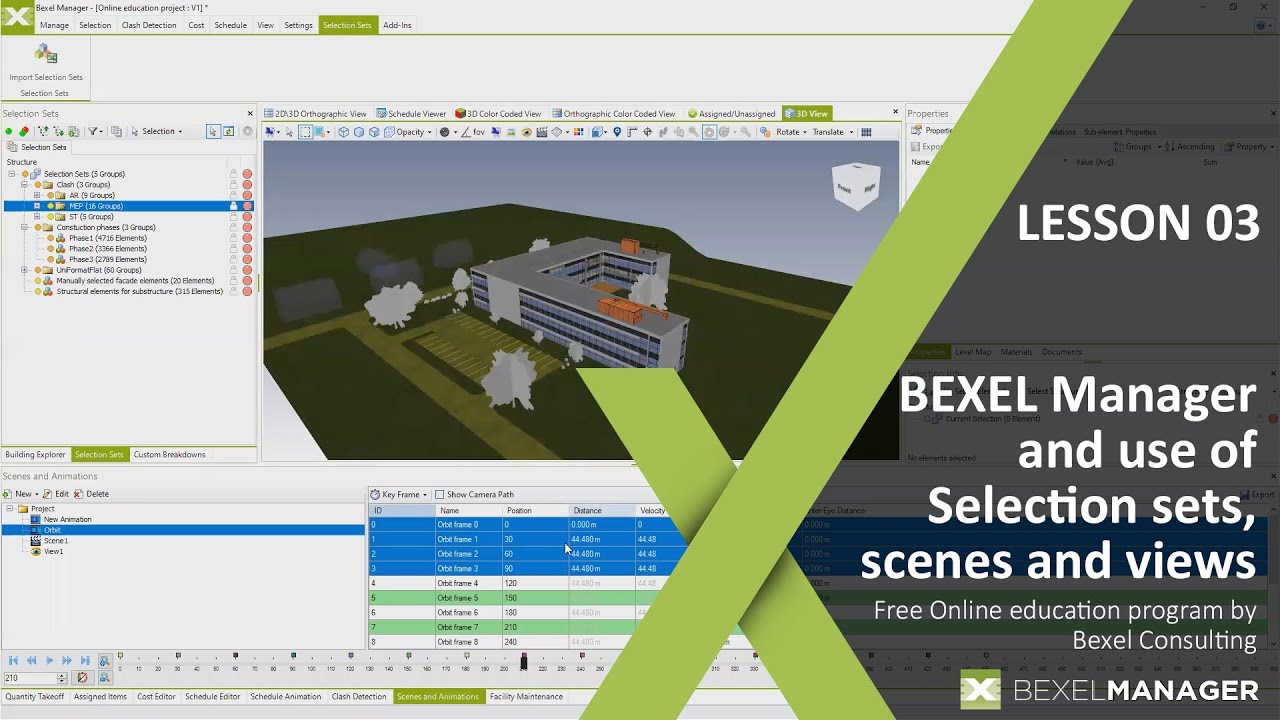Lesson 03 - BEXEL Manager and use of Selection sets, scenes and views ...