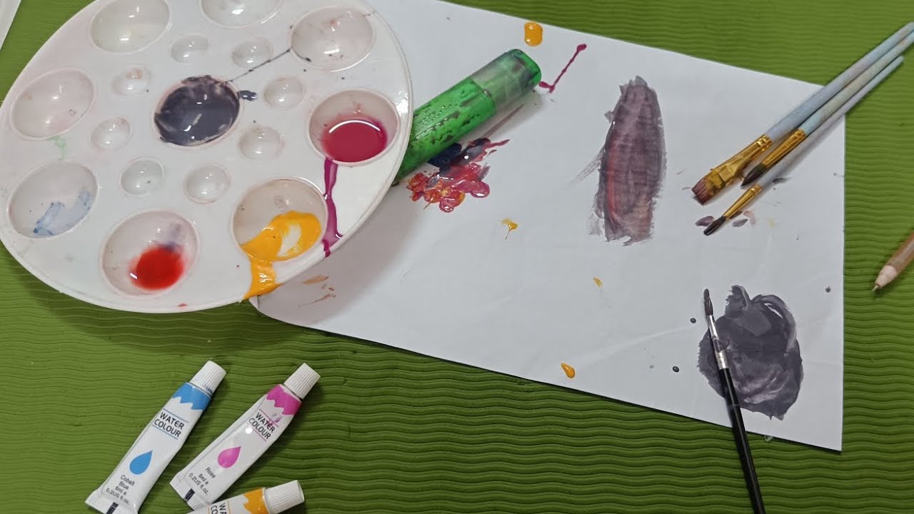 Colour mixing experiment. Experiment with highlighter and more. Subhah ...