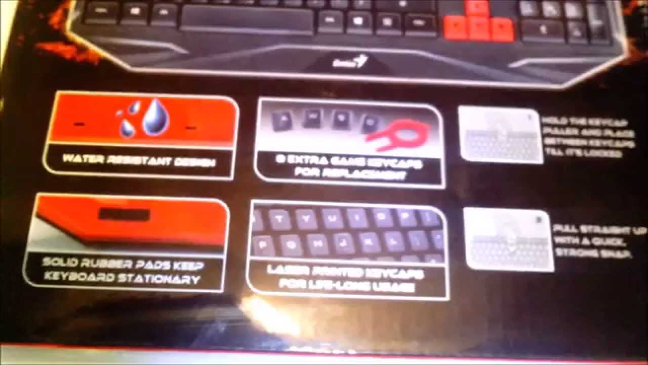 Genius KB-G200 gaming keyboard unboxing - YouTube