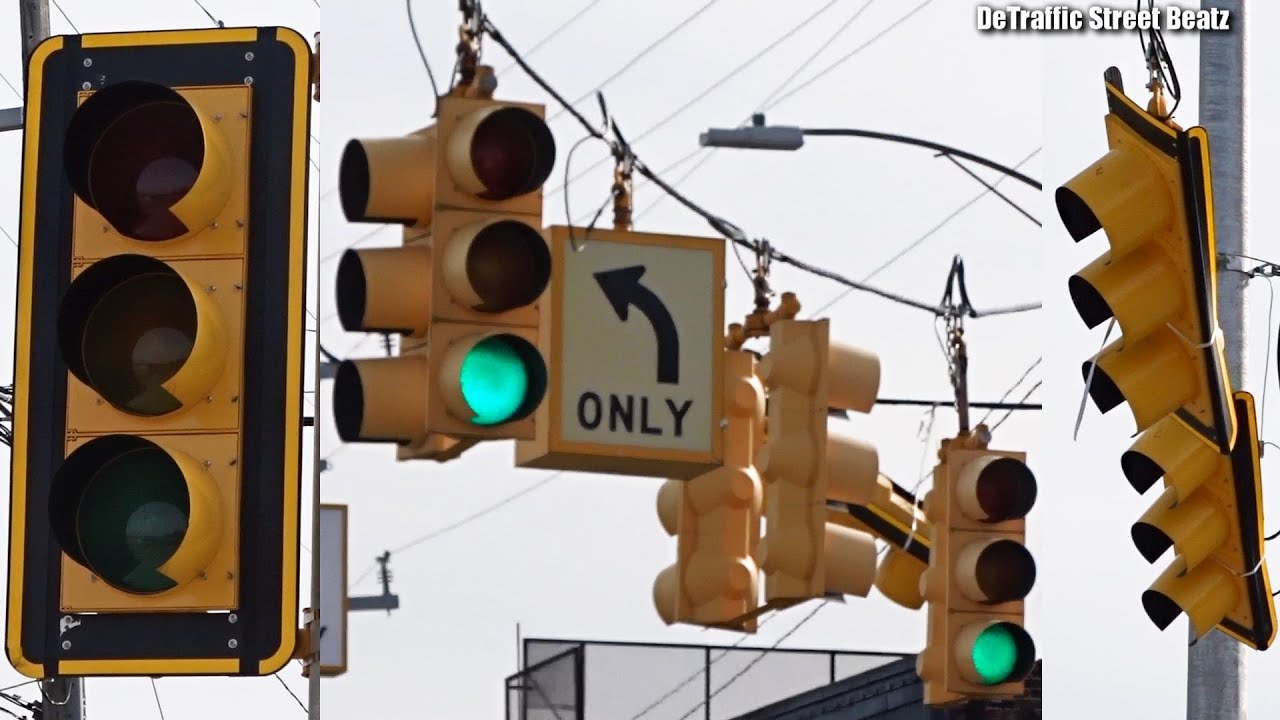 New Traffic Lights Before Upgrade | John R & Nevada - YouTube