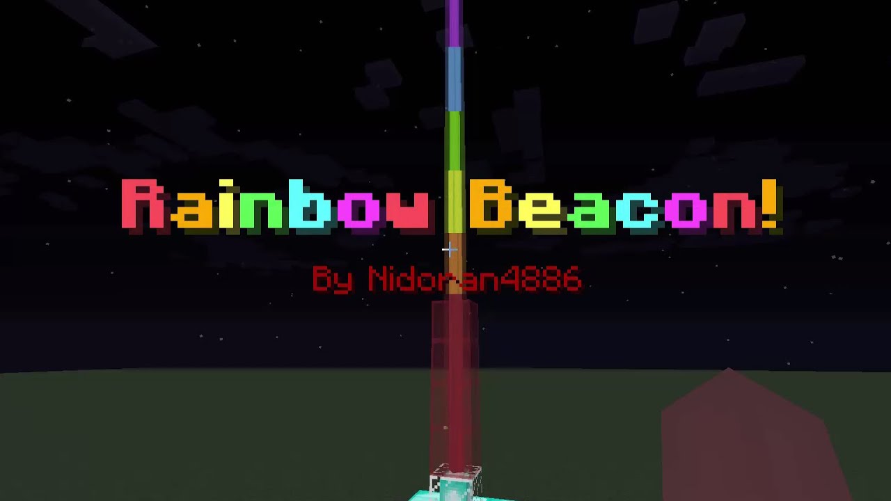 Rainbow Beacon in Minecraft - Only One Command! - YouTube