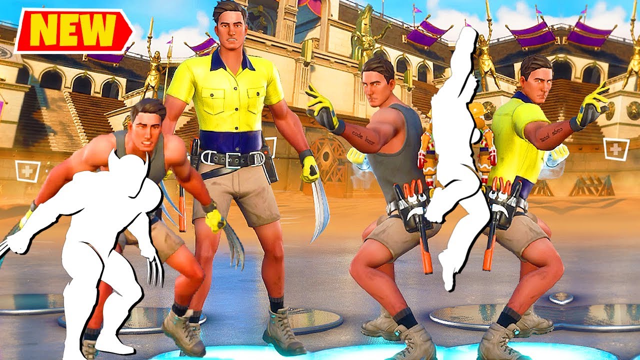 *New* LazarBeam Skin Fortnite doing all Built-In Dances & Emotes ...