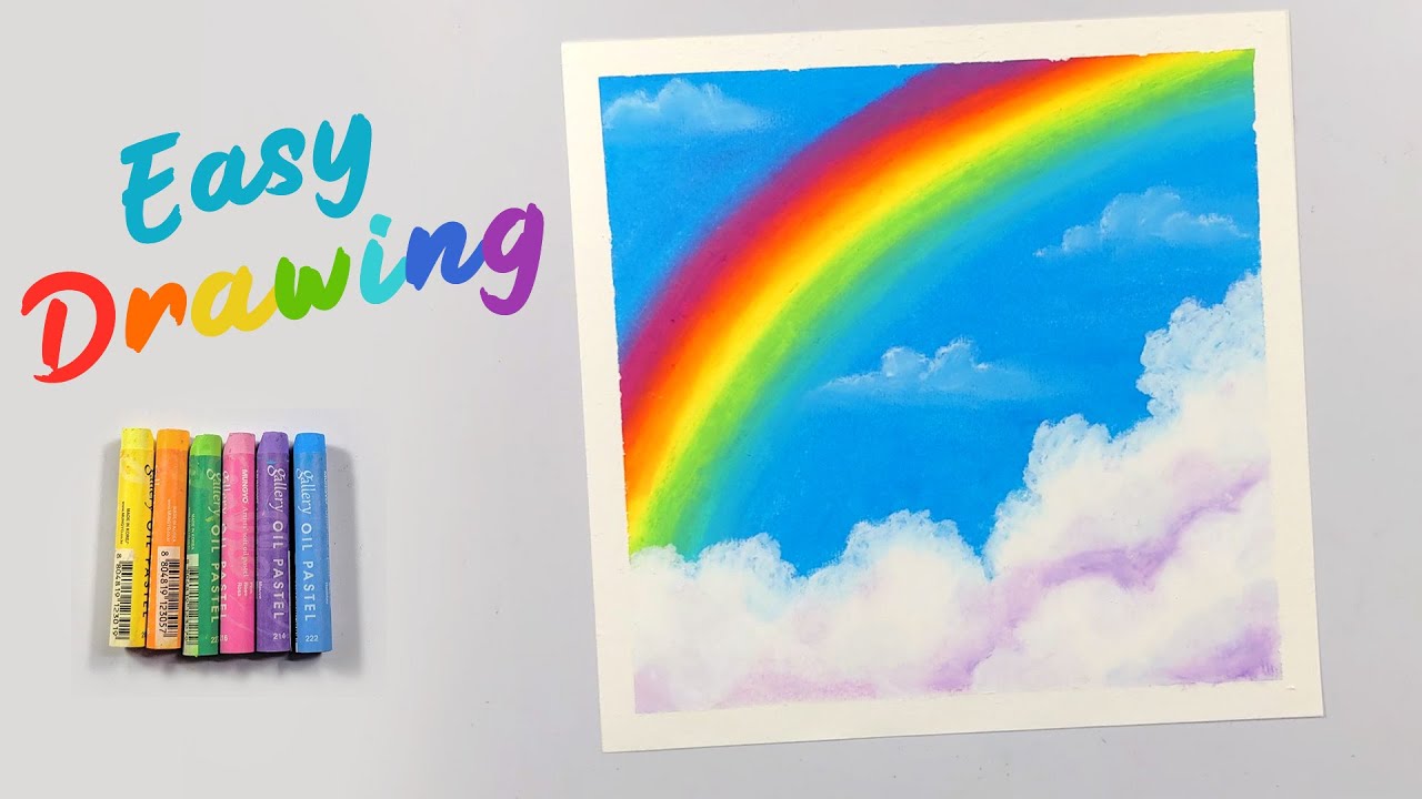 Easy Pastel Color Drawing Rainbow #easydrawing - YouTube