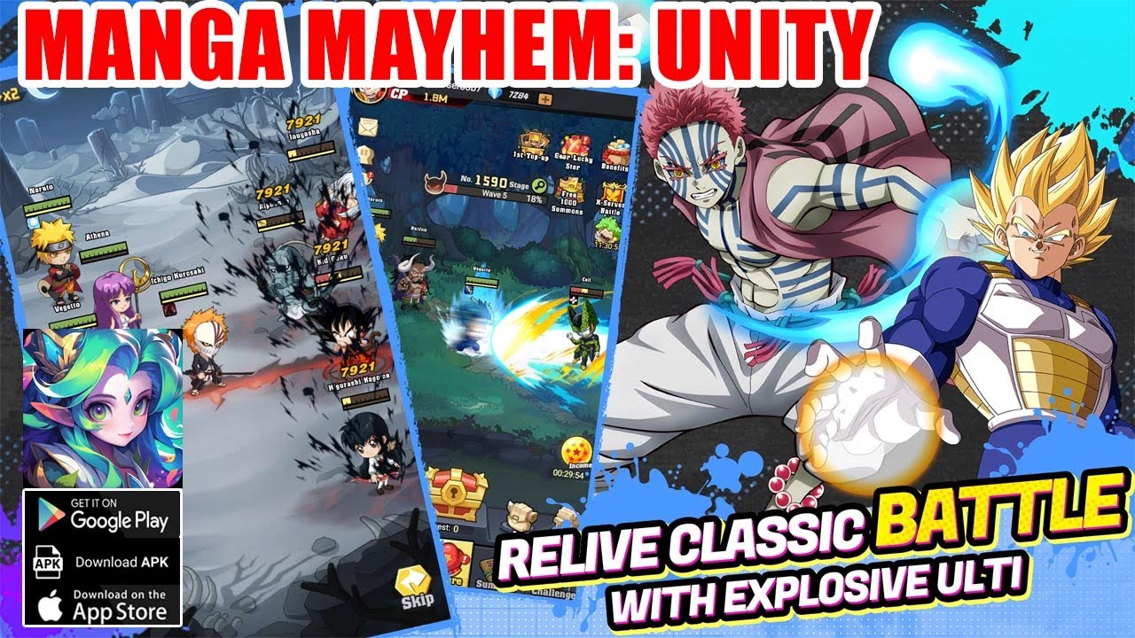 Manga Mayhem: Unity Gameplay - Anime Idle RPG Android iOS - YouTube
