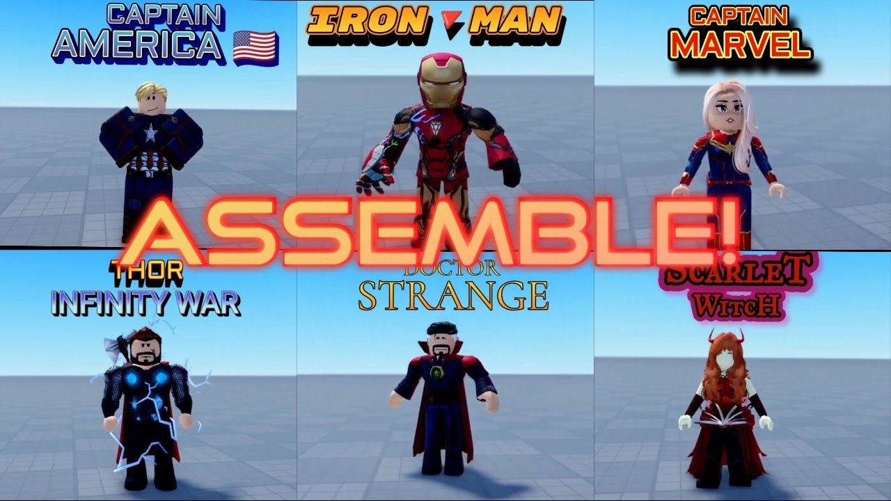 MARVEL SUPERHERO OUTFITS! ROBLOX AVENGER AVATAR! ASSEMBLE! - YouTube