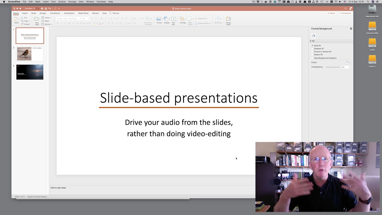 Slide-based video presentations using Powerpoint - YouTube