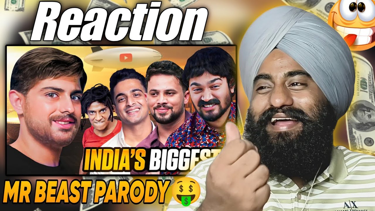 Reaction MR BEAST PARODY 🤑 Ft. INDIAN CREATORS | CARRYMINATI - YouTube