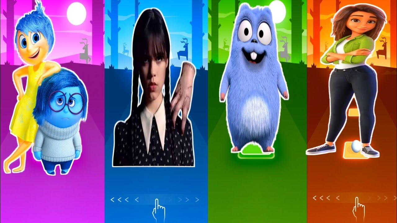 Inside_Out🆚Wednesday Addams🆚Grizzy the Lemmings🆚Luck Apple TV ️Who is ...