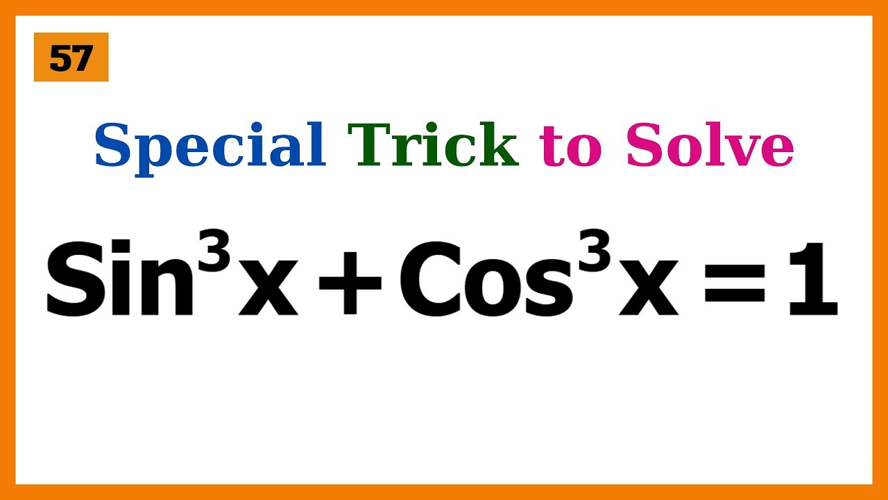 Special Trigonometric Equation Solving Trick - YouTube