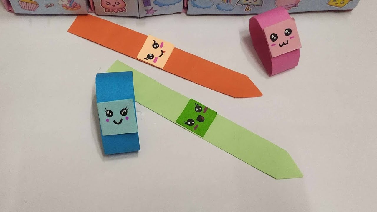 how to make cute paper watch | paper watch | DIY paper craft - YouTube