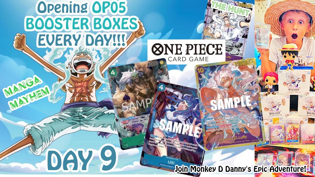 DAY 9 - Father and Son One Piece Fans Opening OP5 Booster Boxes Every ...