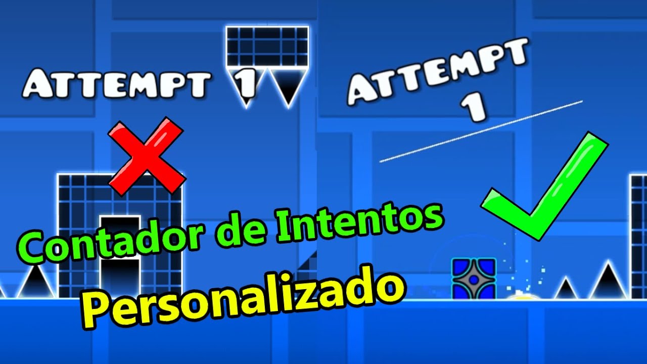 Como hacer un Contador de Intentos Personalizado en Geometry Dash 2.2 ...