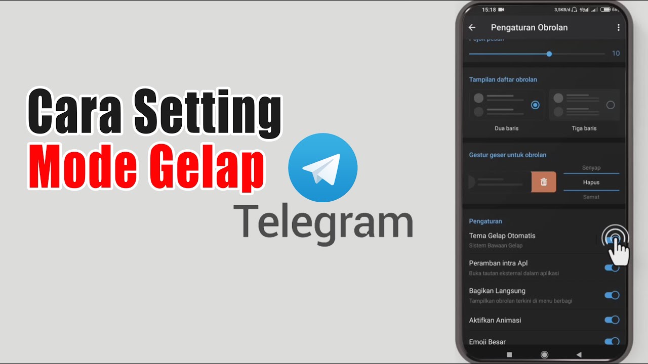 Cara Mode Gelap Telegram | Aktifkan Dark Mode di Telegram - YouTube