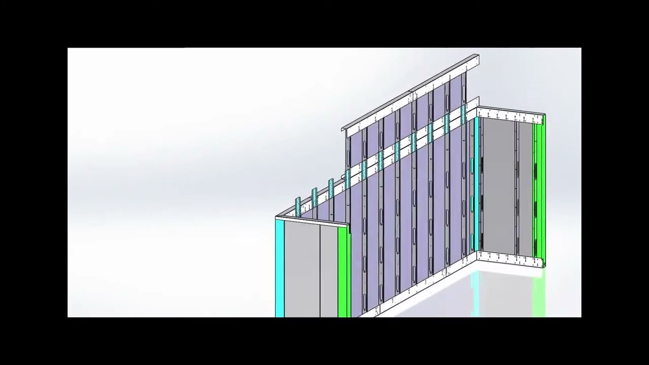 SwiftWall Max Stacked System CAD Drawing - YouTube
