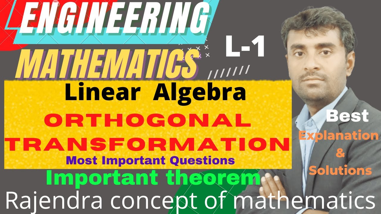 Orthogonal Transformation | linear Algebra | matrix | Engineering ...
