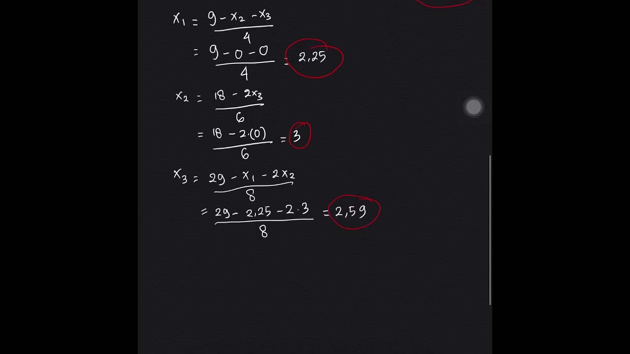 Metode Gauss Seidel (Solusi Sistem Persamaan Linier) - YouTube