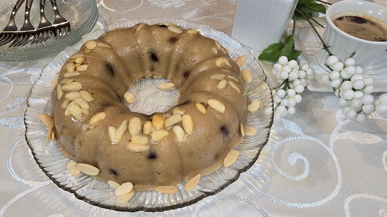 POSNA ALVA - HALVA VEGAN Semolina Pudding Cake - YouTube
