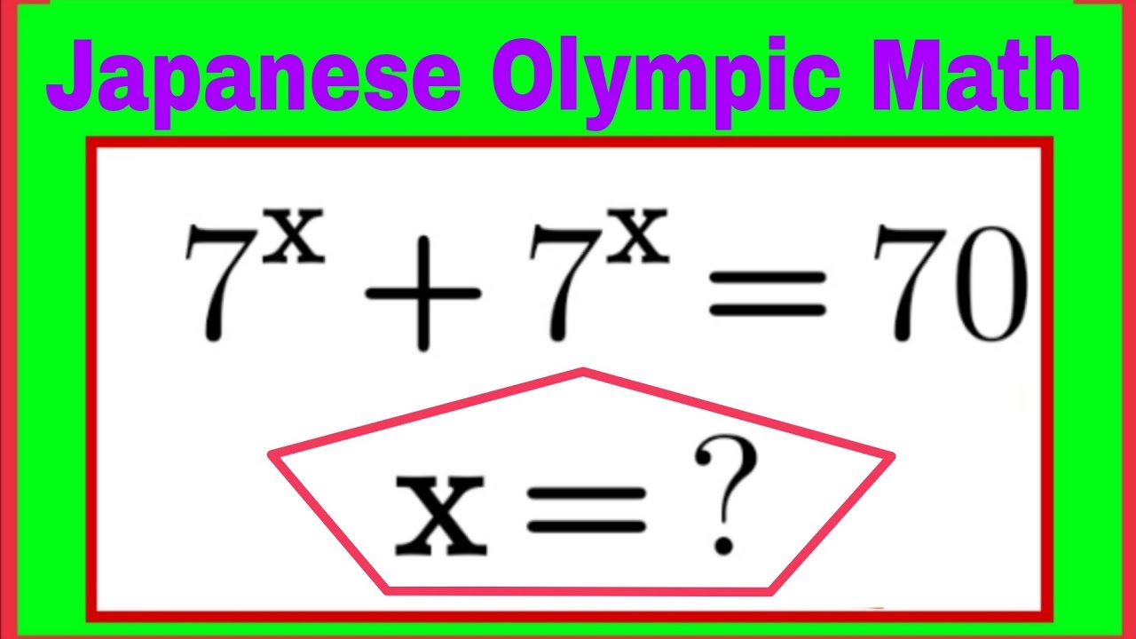 Japanese| A Very Nice Algebra Olympic Math Problem| Can you solve this ...