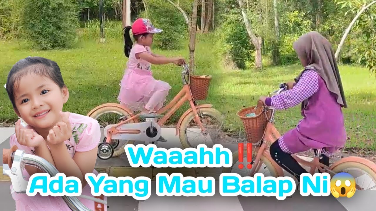 INI DIA PUTRI CANTIK BERBAJU PINK YANG NAIK SEPEDA - de ayya vlog - YouTube