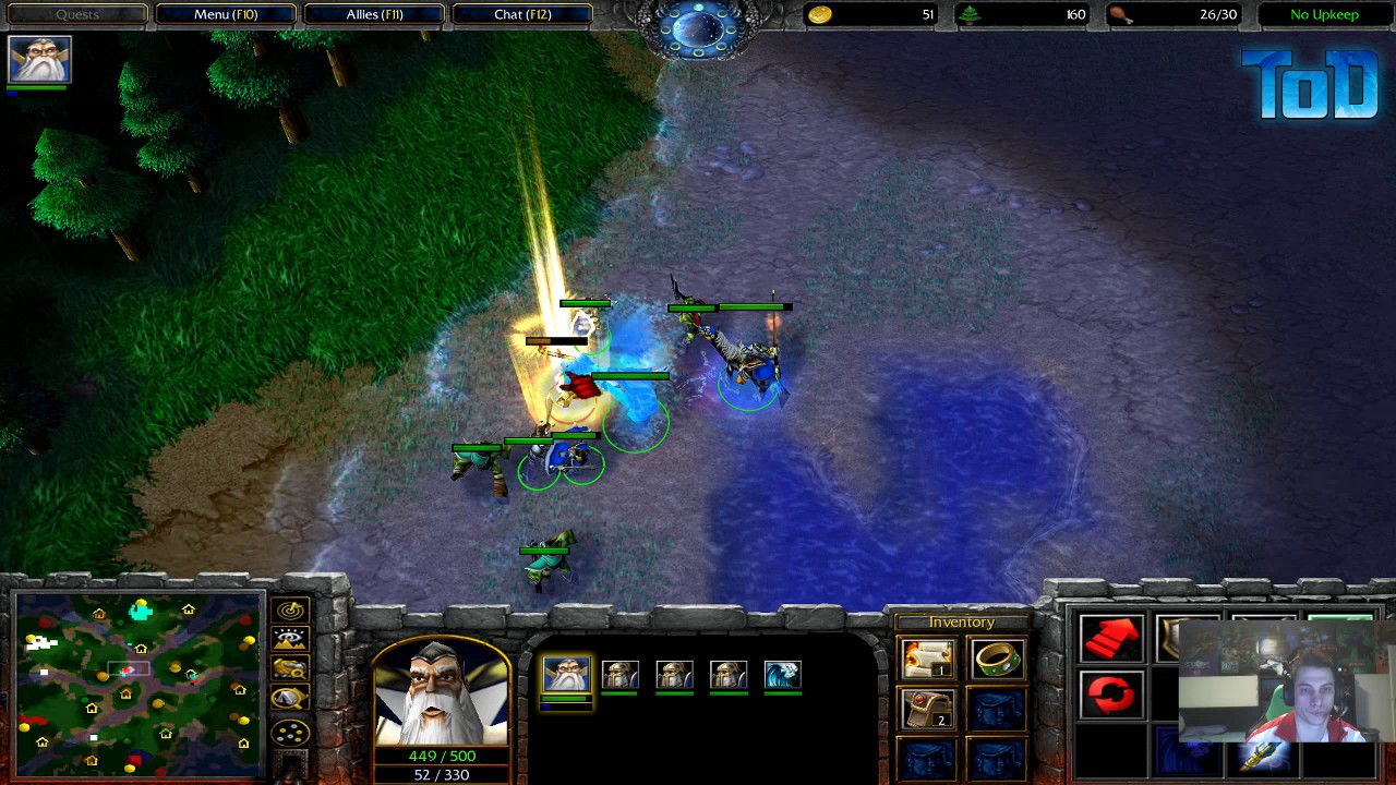 Warcraft III #167 - ToD & Grubby 2v2 vs Orc&Undead (Gnoll Wood) - YouTube