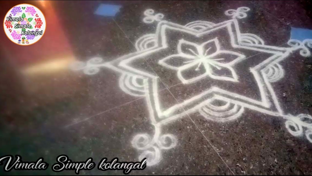 Simple rangoli kolam poduvathu eppadi | Panguni maatha kolangal ...