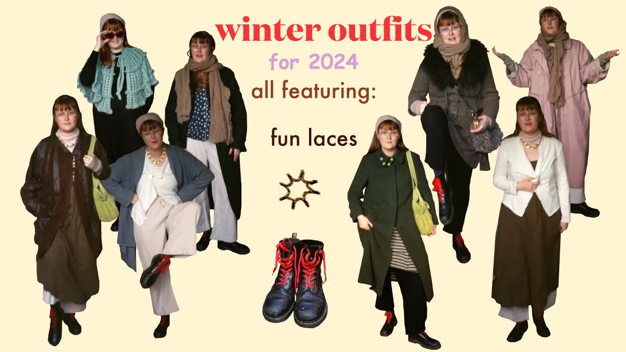 styling outfits for winter (feat. boots w/ colourful laces!) - YouTube
