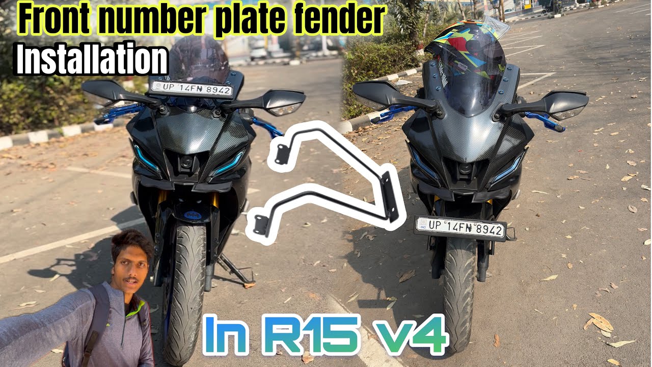 Front Number Plate Fender Installed In My Indonesian R15 V4 | Before ...